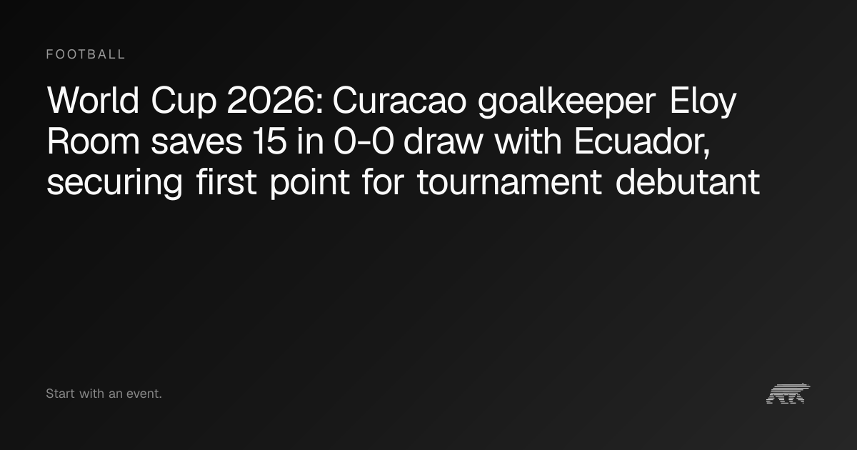 World Cup 2026: Curacao goalkeeper Eloy Room saves 15 in 0-0 draw with ...